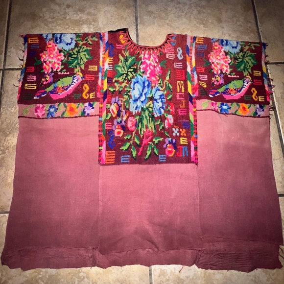 Tops | Vintage Guatemalan Native Huipil Hand Embroidered Multicolor ...